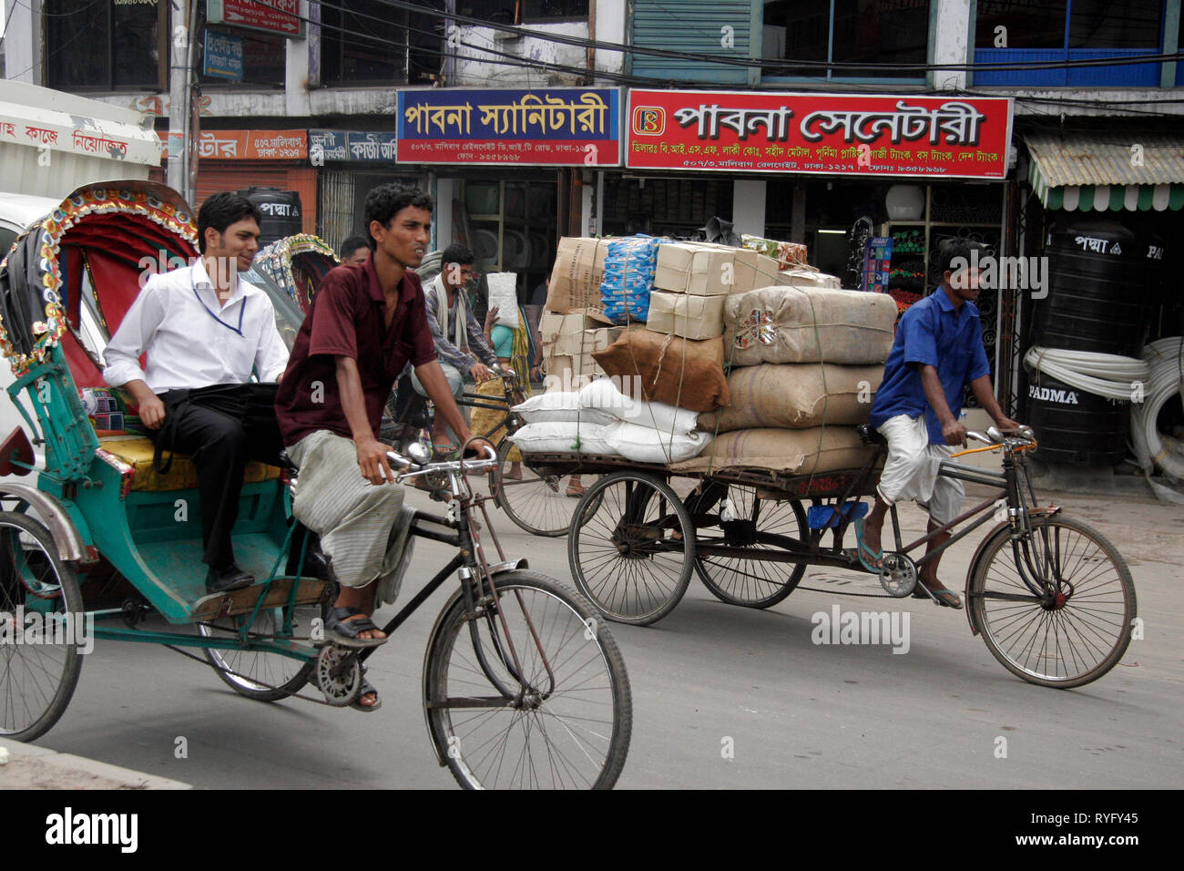 BANGLADESH Cycle rickshaw, Dhaka photo by Sean Sprague Stock Photo - Alamy