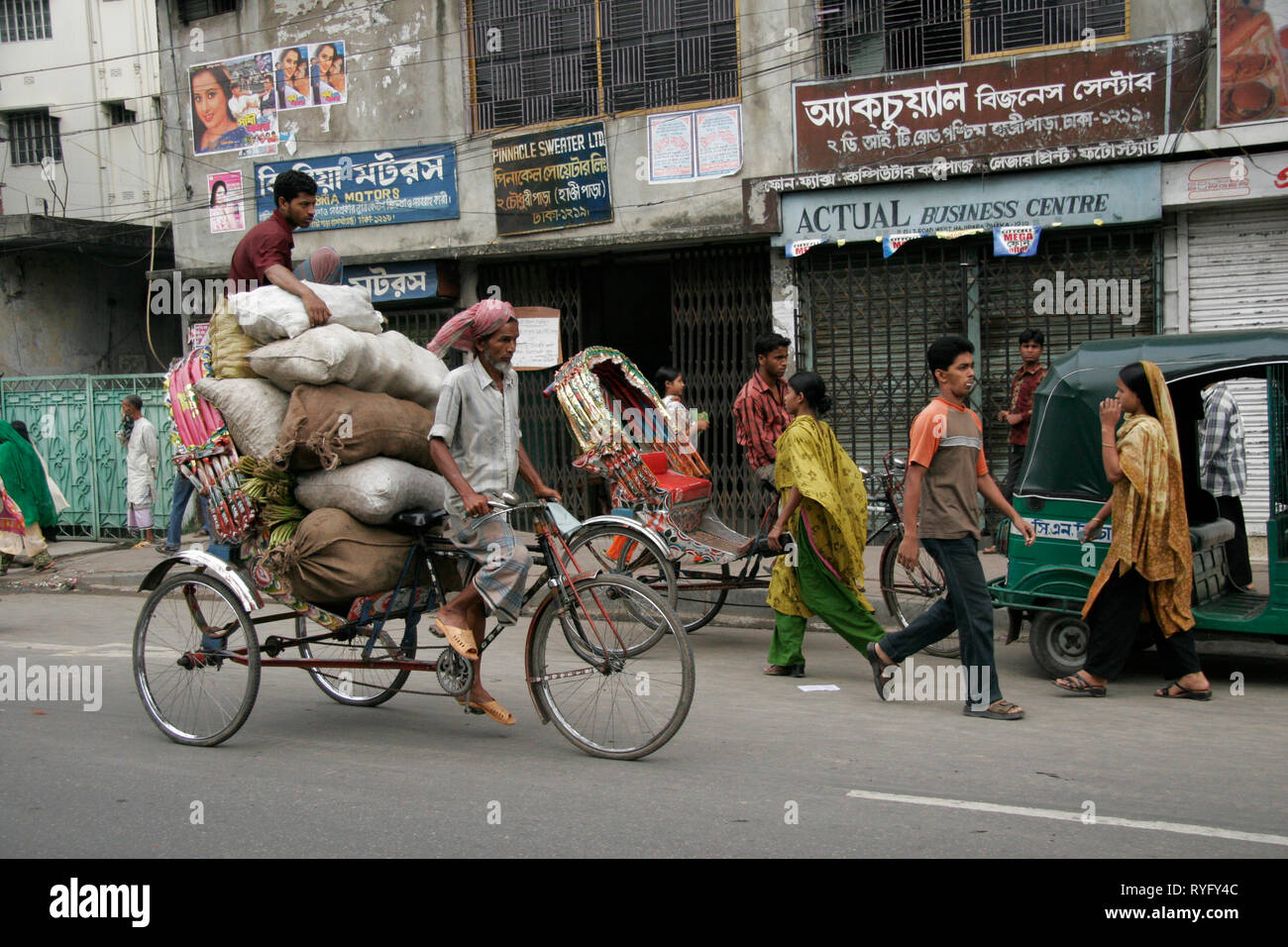 BANGLADESH Cycle rickshaw, Dhaka photo by Sean Sprague Stock Photo - Alamy