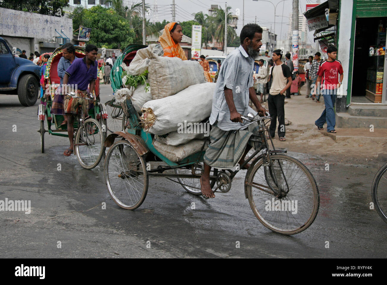 BANGLADESH Cycle rickshaw, Dhaka photo by Sean Sprague Stock Photo - Alamy