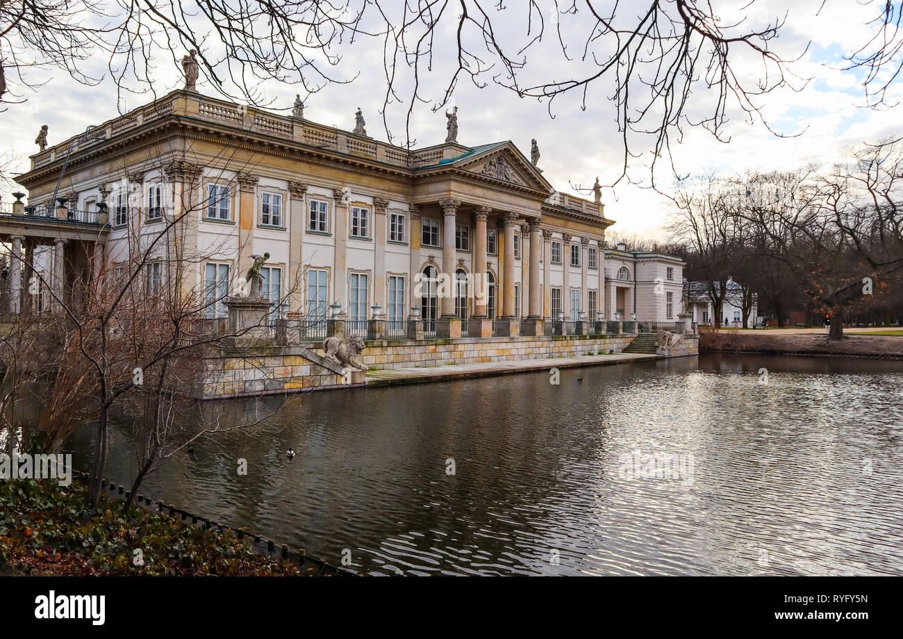 Royal Baths Park (Lazienki Park) in spring. Warsaw, Poland Stock Photo ...