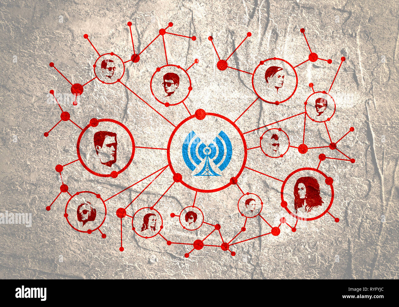 Abstract media network Stock Photo - Alamy