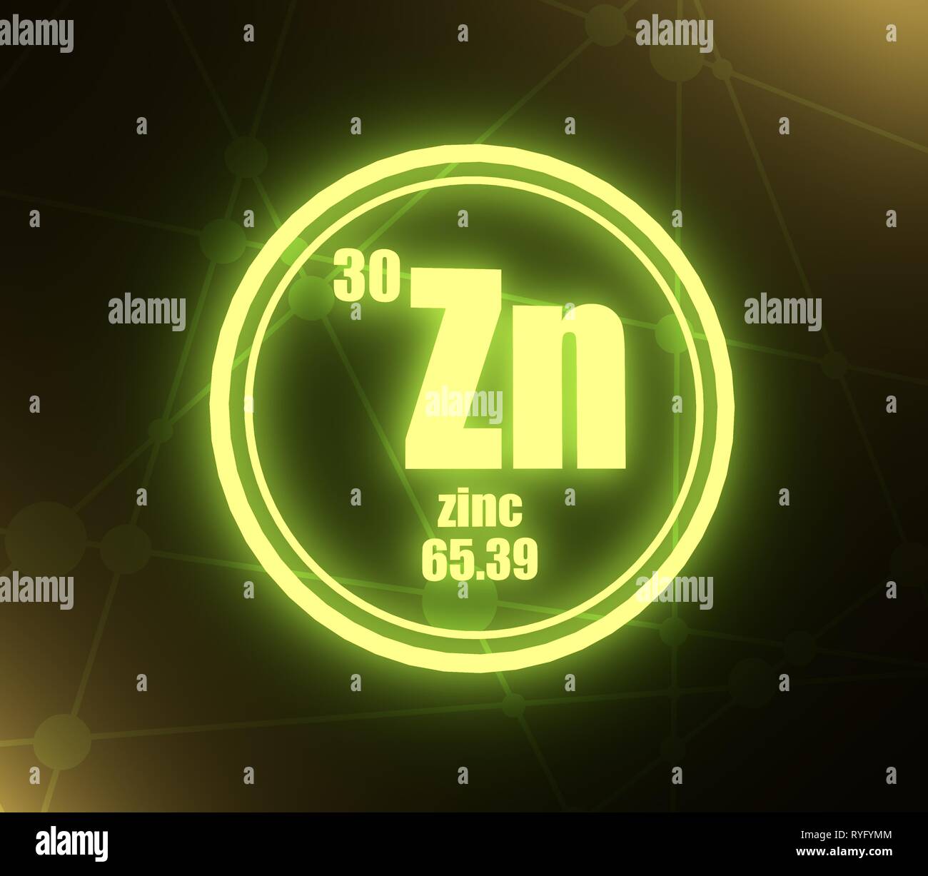 Zinc chemical element Stock Photo - Alamy