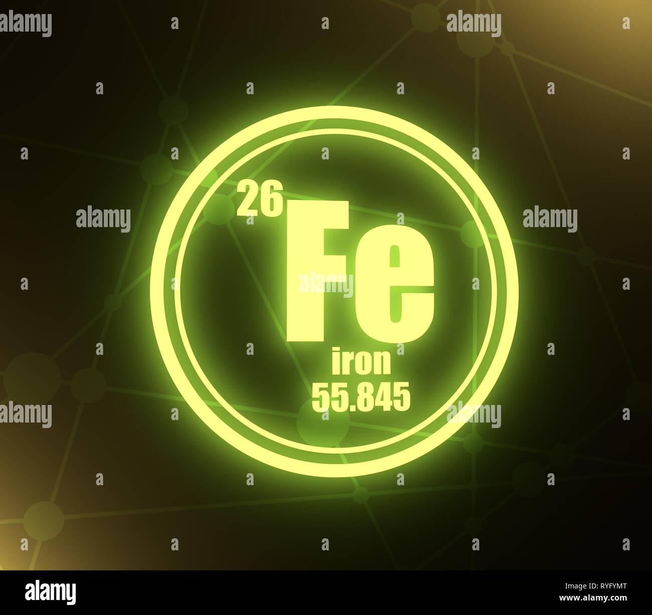 Iron chemical element Stock Photo - Alamy