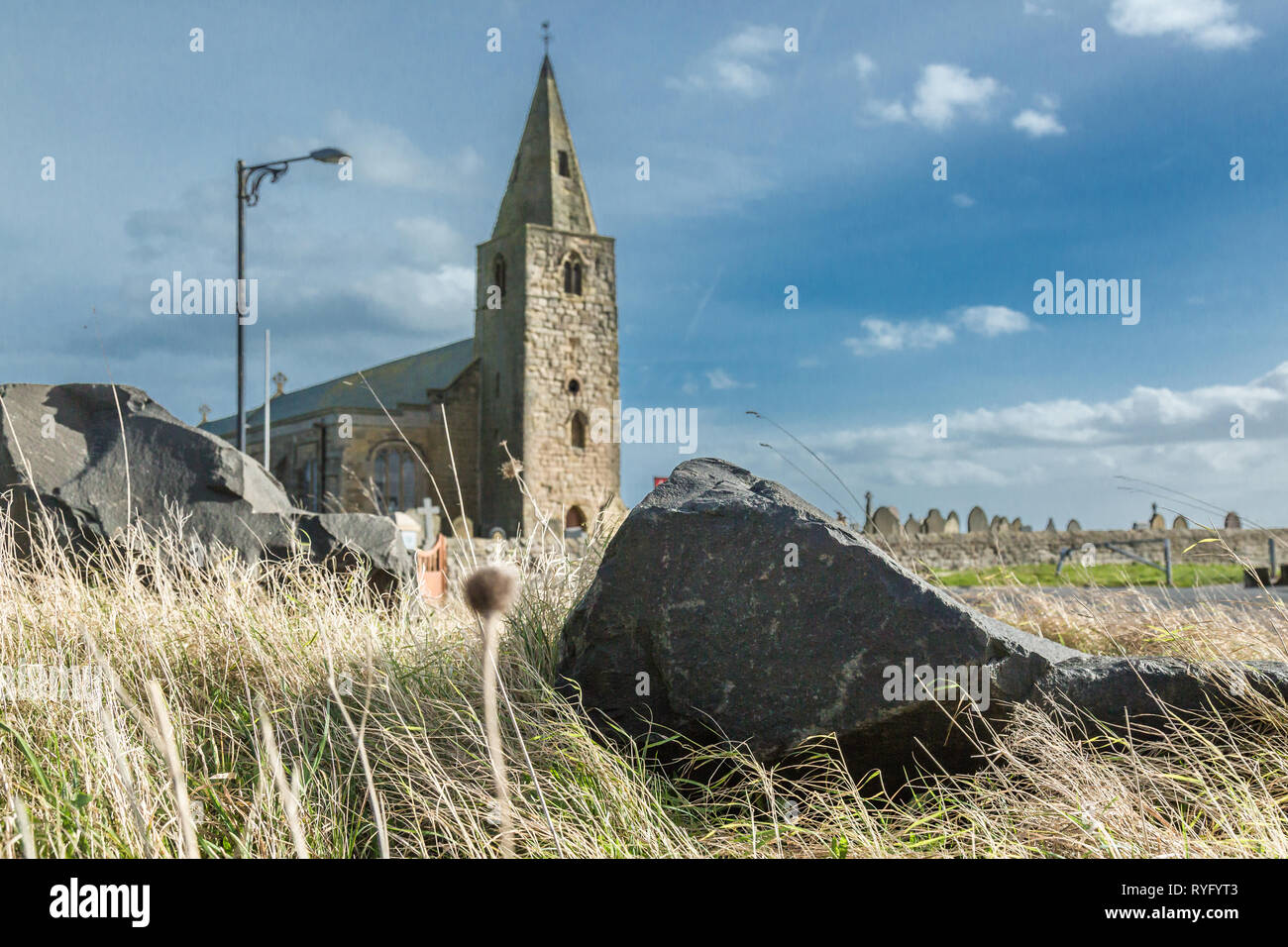 St Barthomew's Church,Newbiggin Stock Photo - Alamy