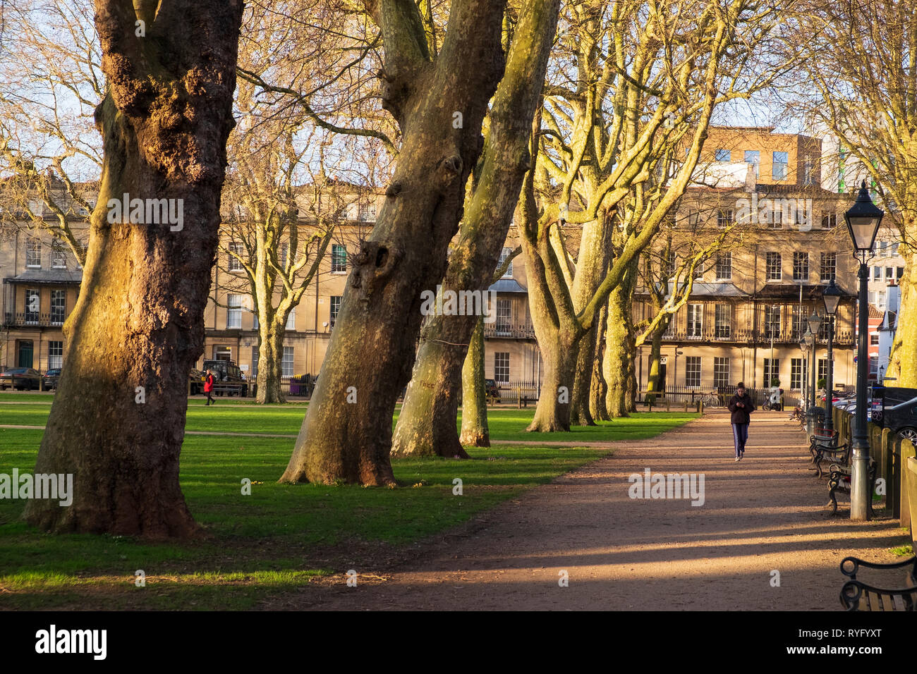 Georgian architecture of Queen Square, Bristol Stock Photo - Alamy