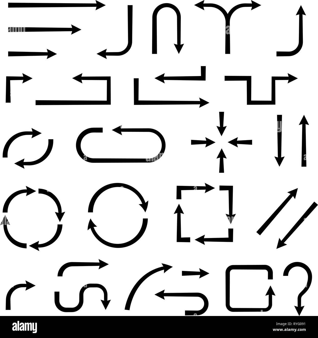 Set vector circle arrows Stock Vector Images - Alamy