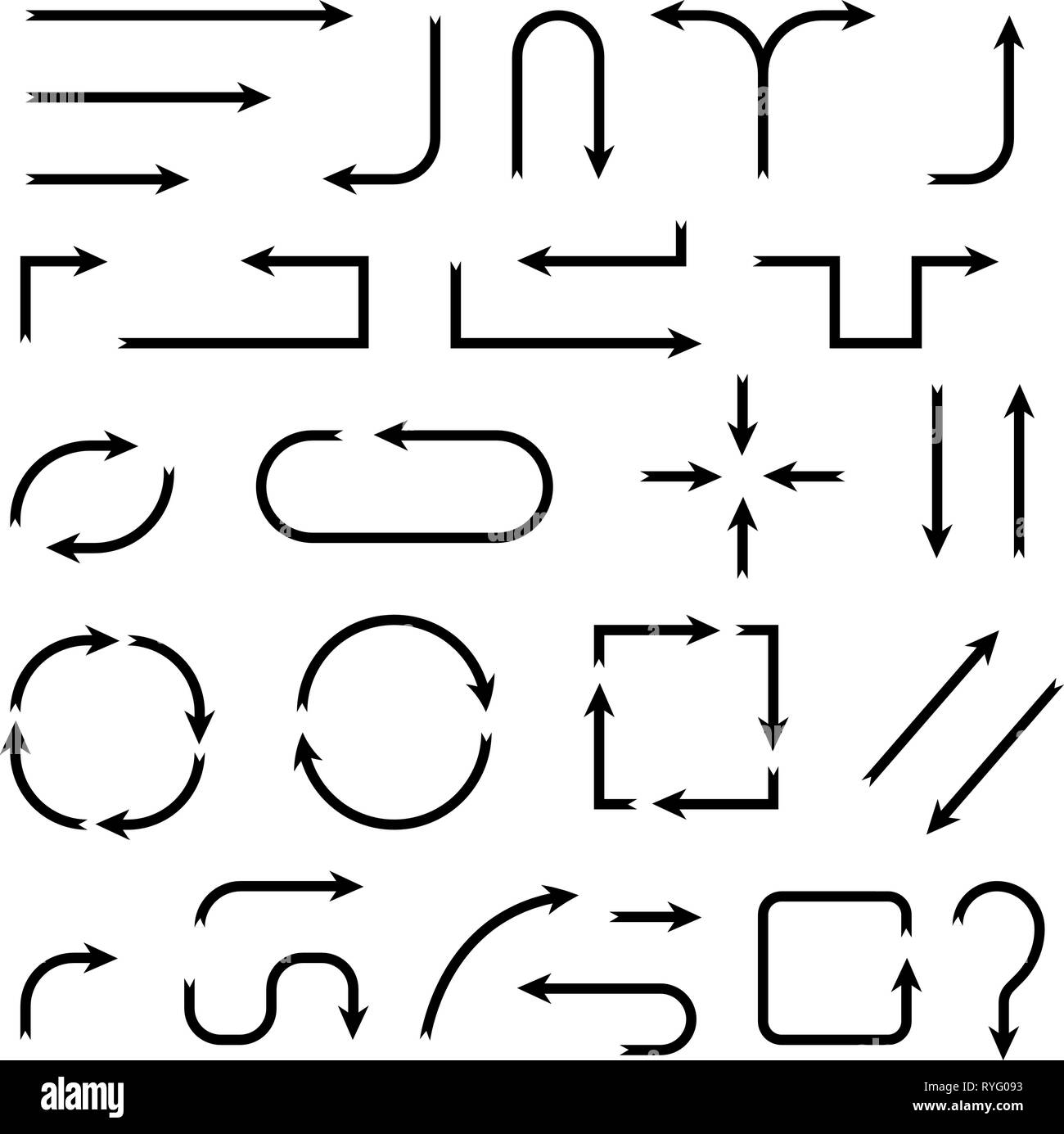 Direction arrows Stock Vector Images - Alamy