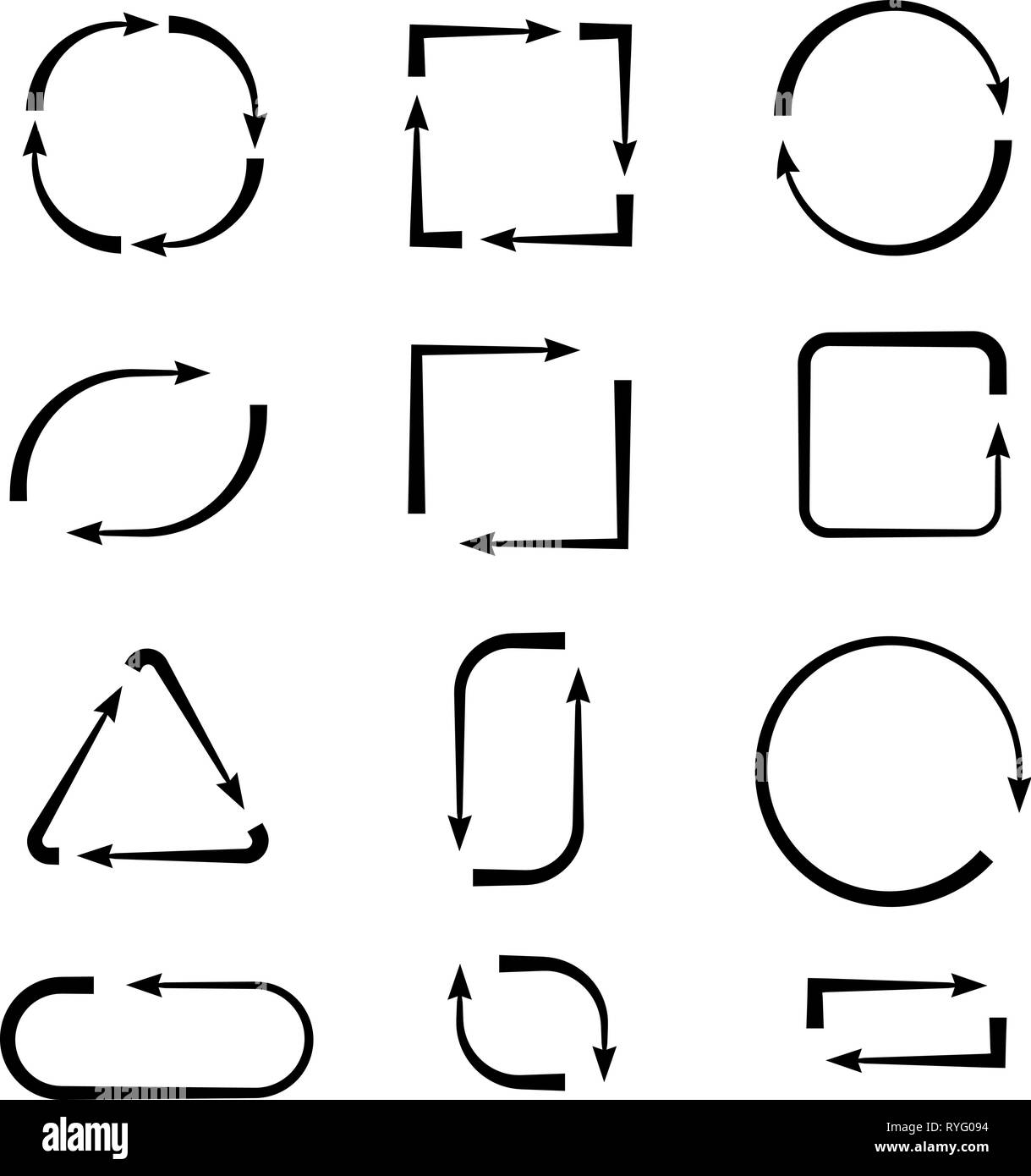 Arrows set. Circular motion icons Stock Vector Image & Art - Alamy