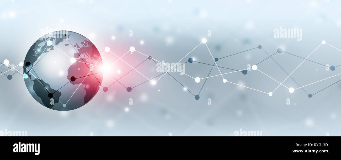 network concept global web connections and communications technology ...