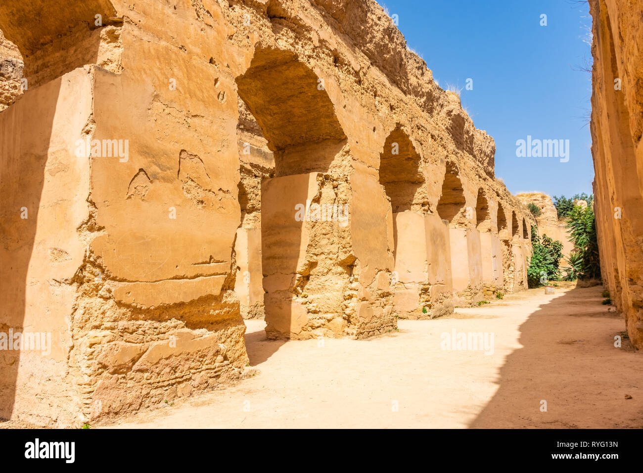 Meknes Royal Stables of the romans, Morocco Stock Photo - Alamy