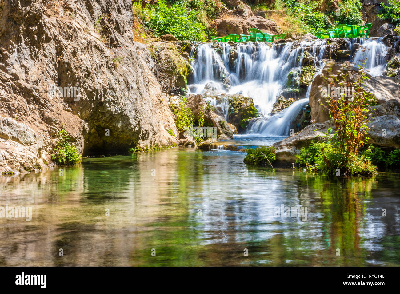 Small waterfall of Akchour, Moroccoù Stock Photo - Alamy