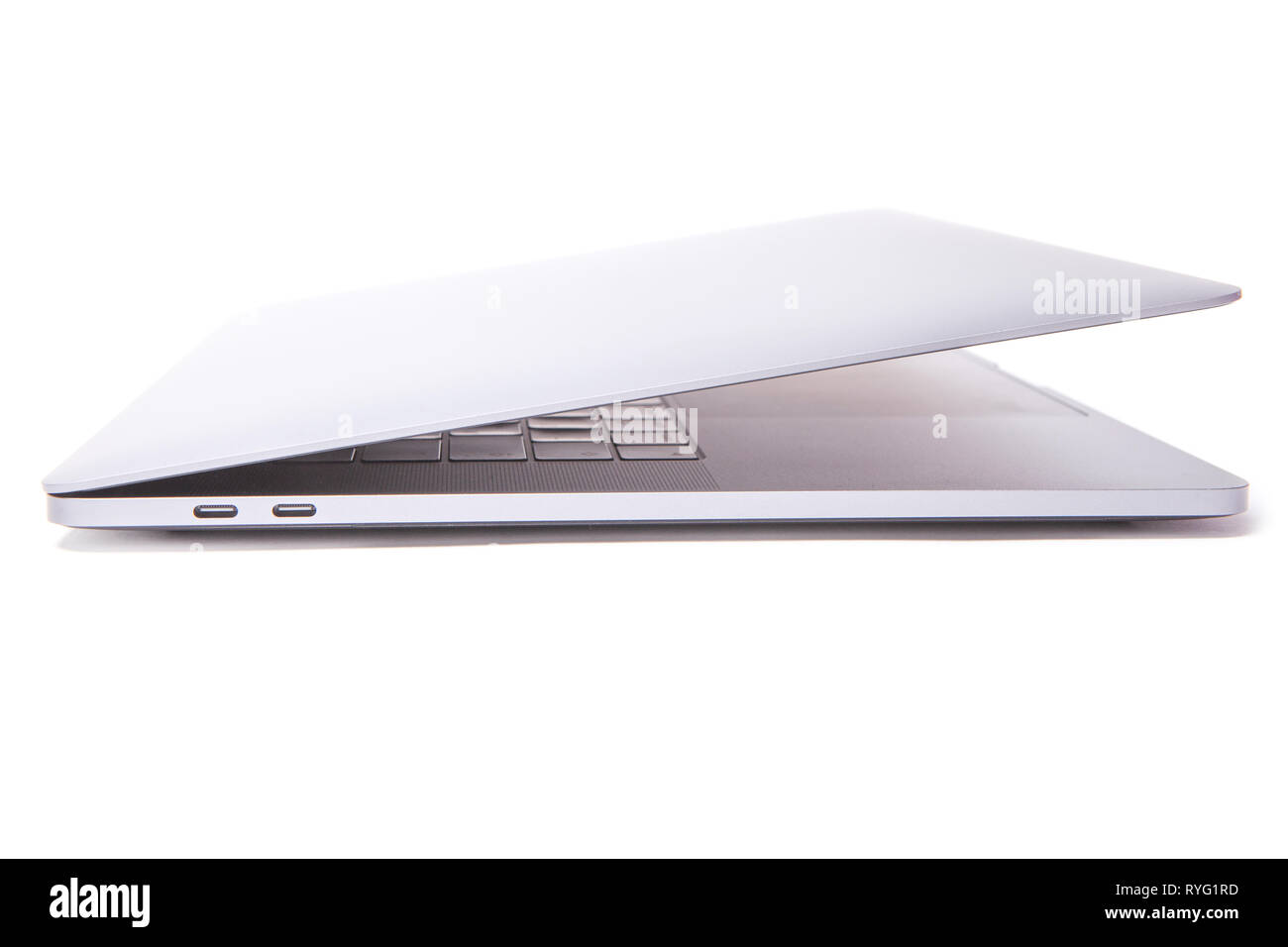 slim modern laptop isolated on white background.high quality Stock ...