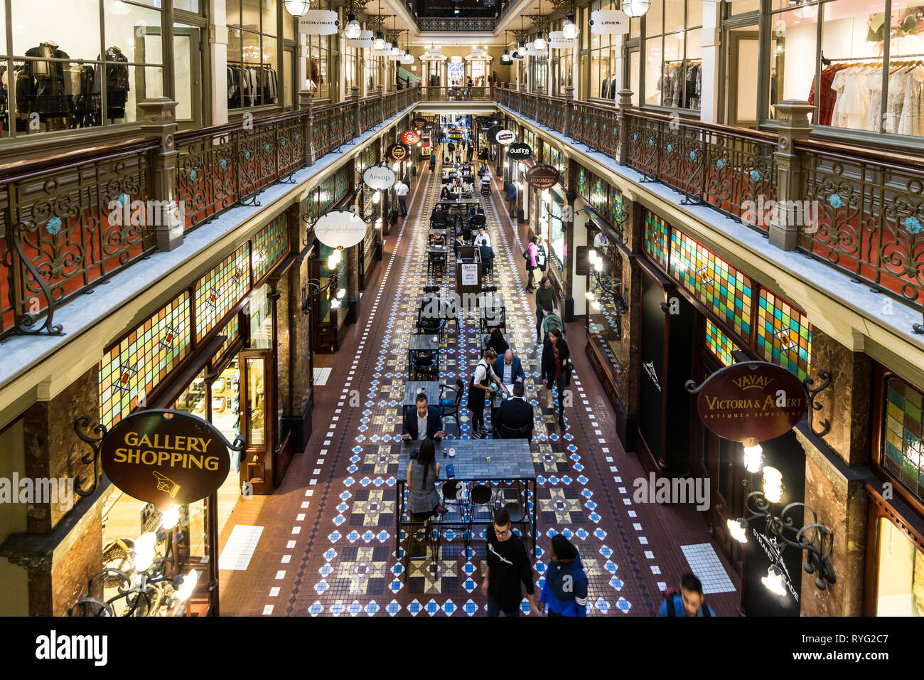Sydney, Australia - May 6 2018: Interior view of the famous Victorian ...