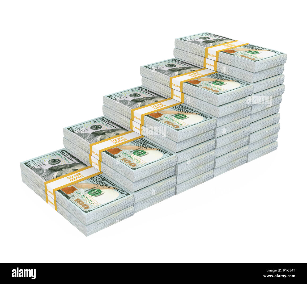 Dollar Bar Chart Graph Isolated Stock Photo - Alamy