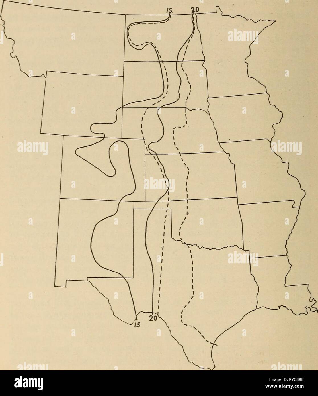 Map of the great plains hi-res stock photography and images - Alamy