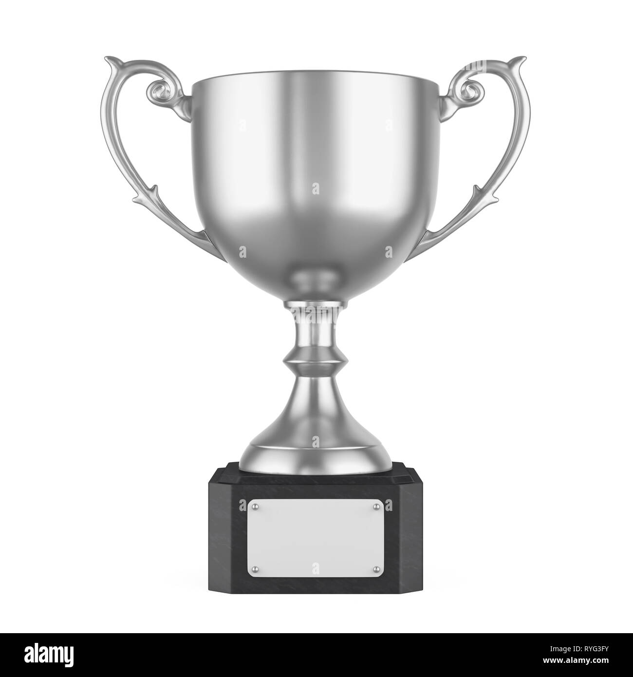 Silver Trophy Cup Isolated Stock Photo - Alamy