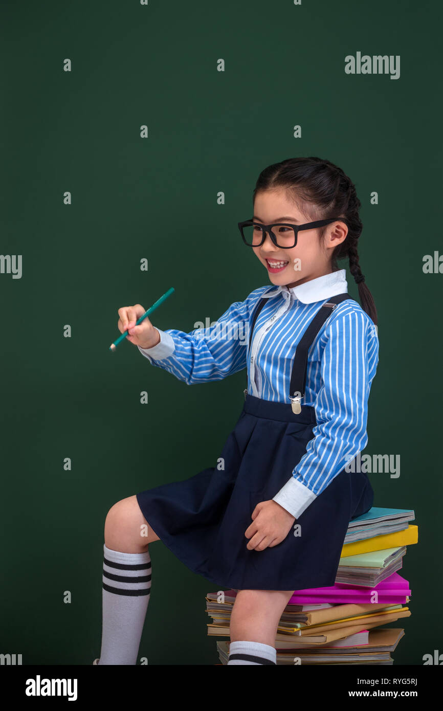 Primary school girls in uniform Stock Photo - Alamy