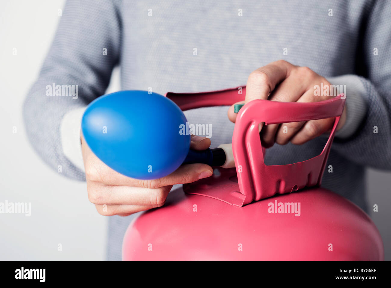 Balloon inflation preparation hi-res stock photography and images - Alamy