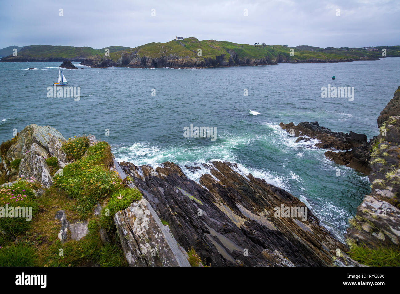 White Beacon near Baltimore, West Cork, Ireland Stock Photo - Alamy
