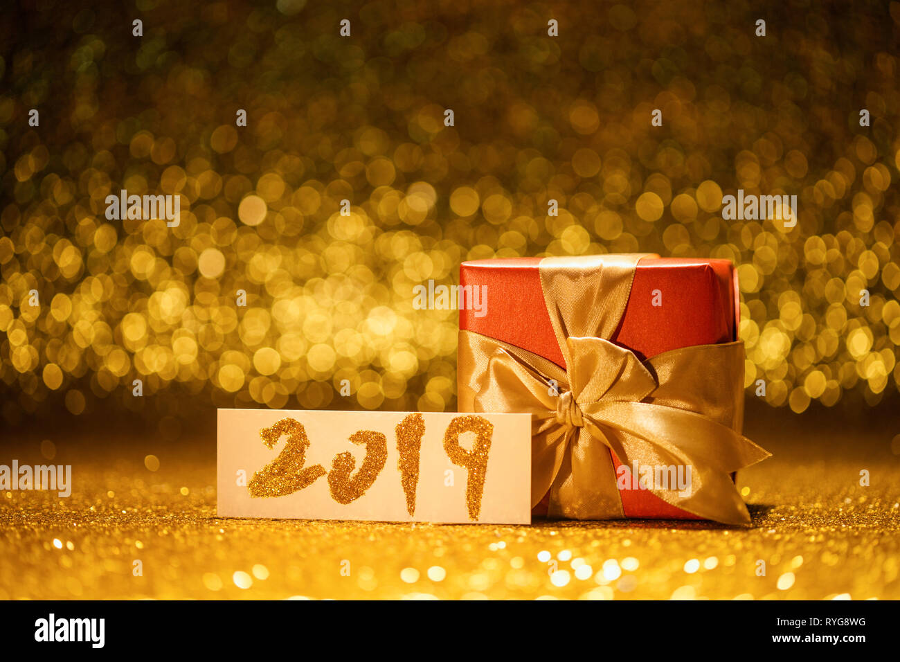 New Year gift Stock Photo - Alamy