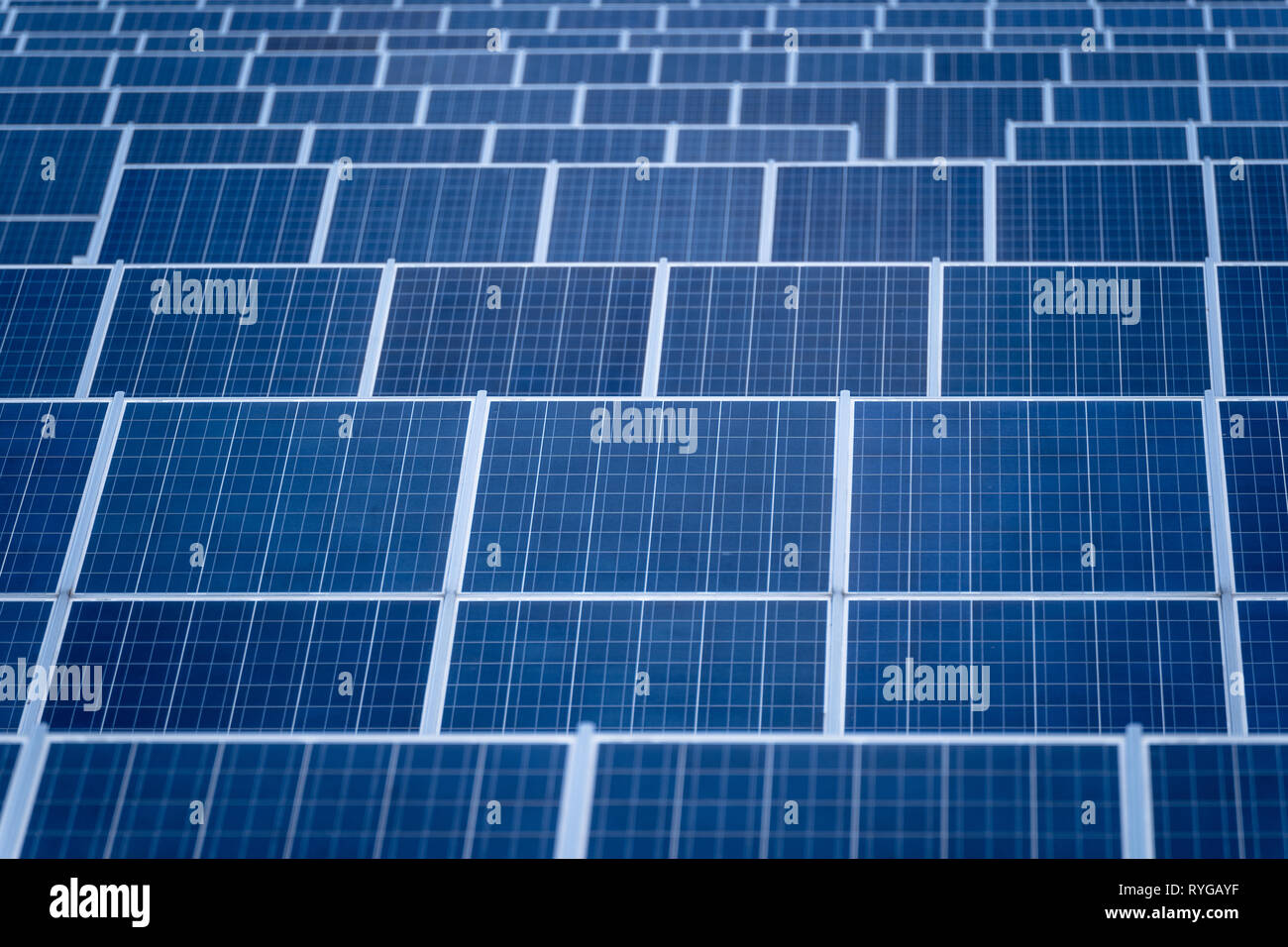 Solar panels in a row, solar panels grid, close up. photovoltaic system ...