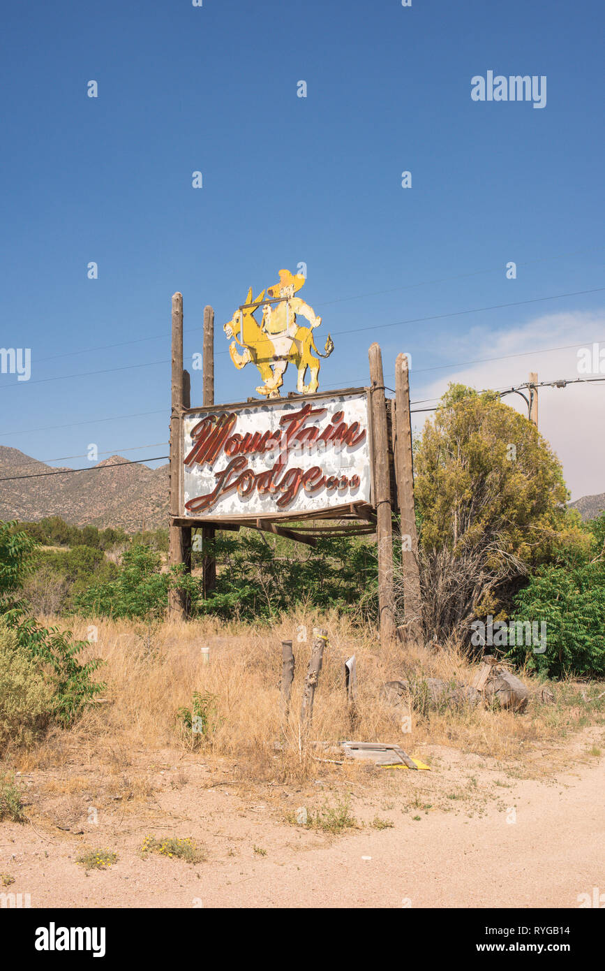 Winslow arizona tourist attraction sign hi-res stock photography and ...