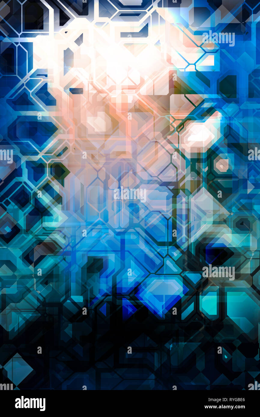 abstract science fiction blue background Stock Photo - Alamy