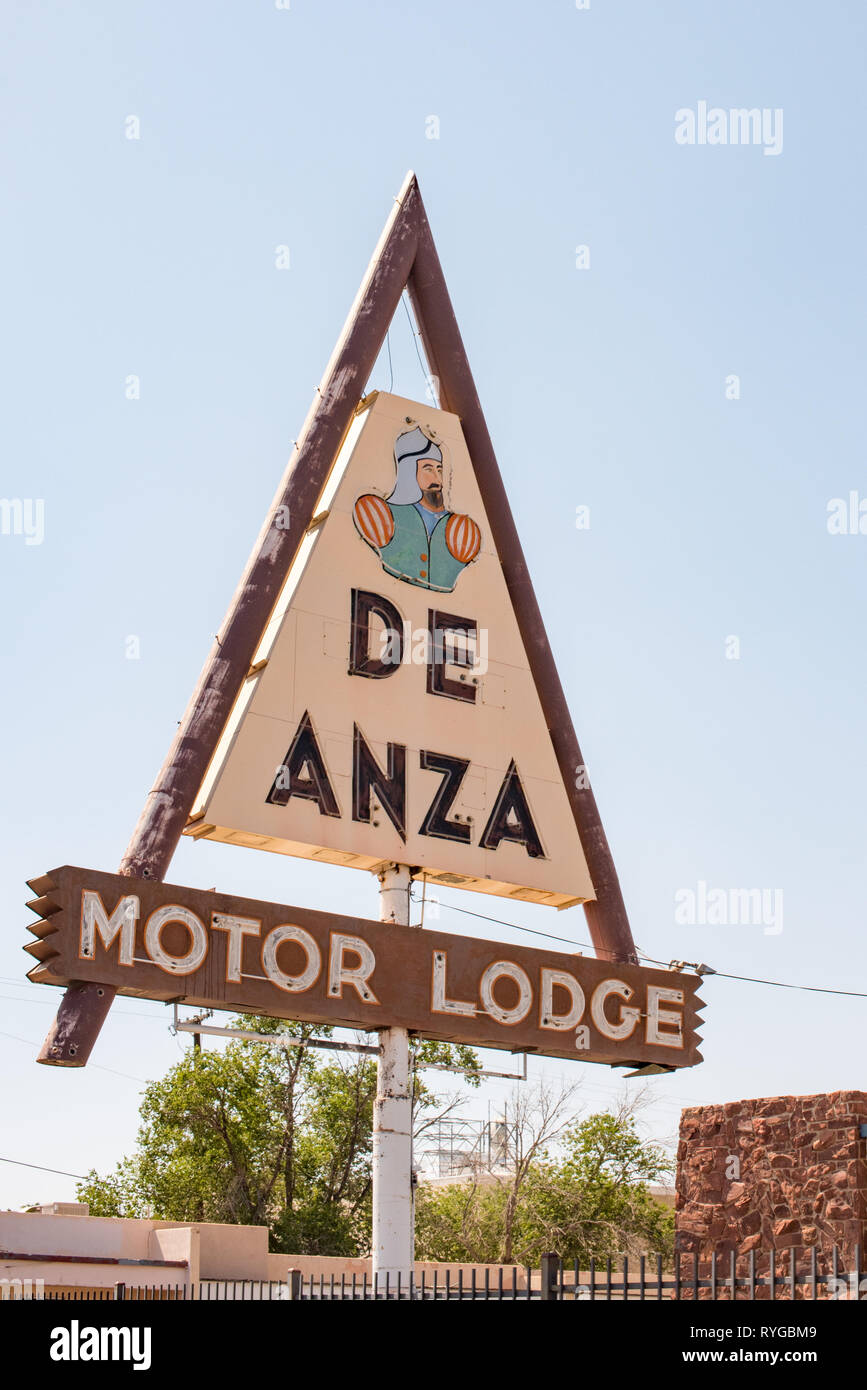 Winslow arizona tourist attraction sign hi-res stock photography and ...