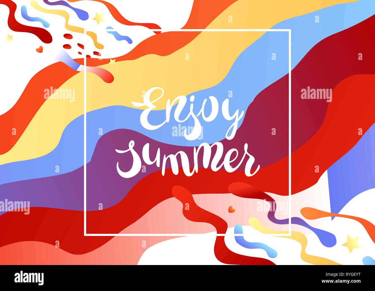 Enjoy summer illustration Stock Vector Image & Art - Alamy