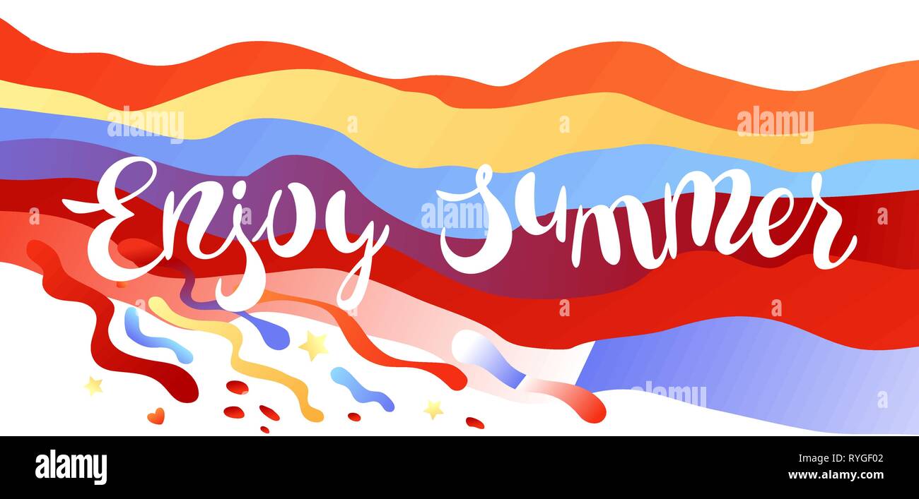 Enjoy summer illustration Stock Vector Image & Art - Alamy