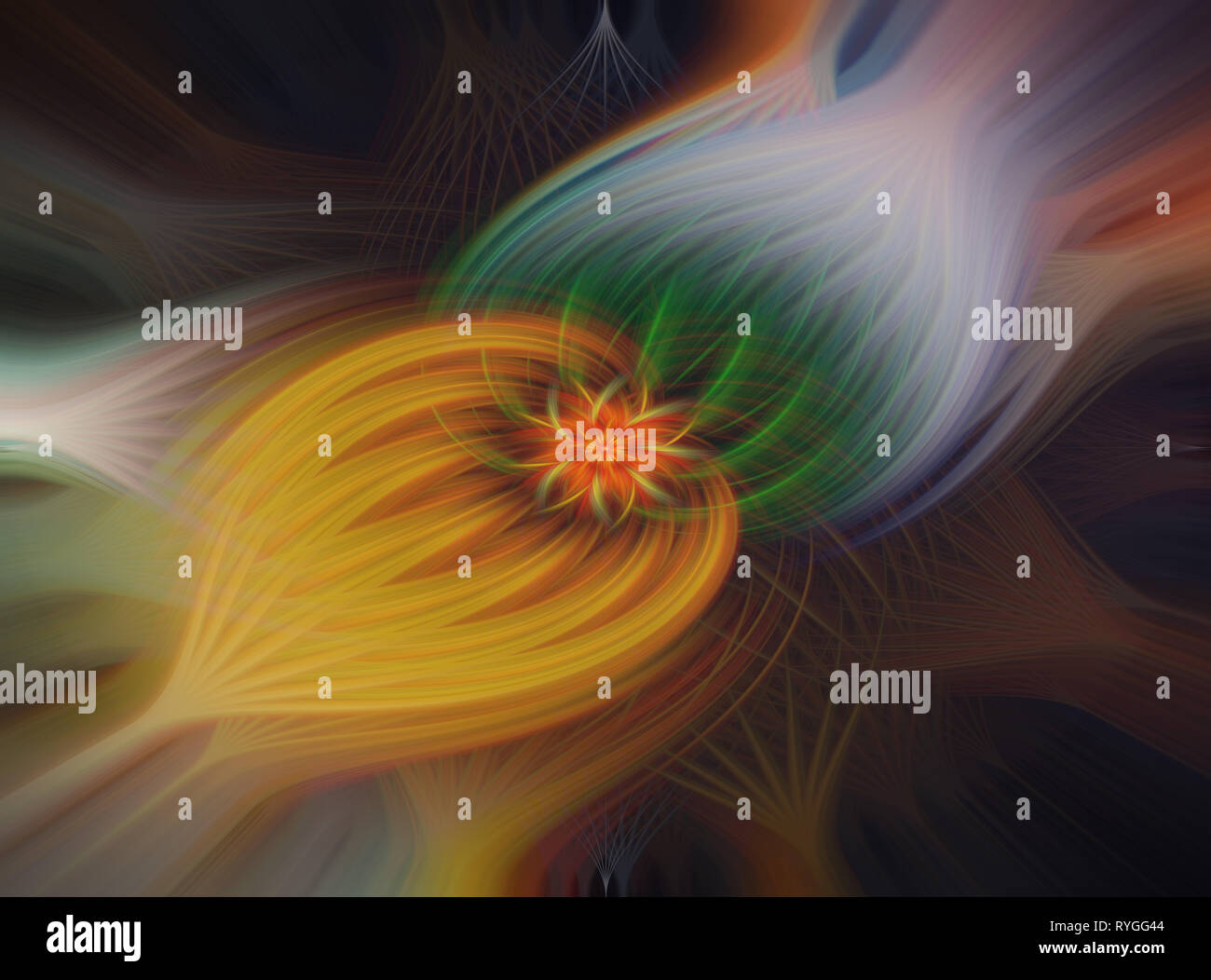 Fractal texture wallpaper, abstract flower. Swirl, twirl effect flowery ...