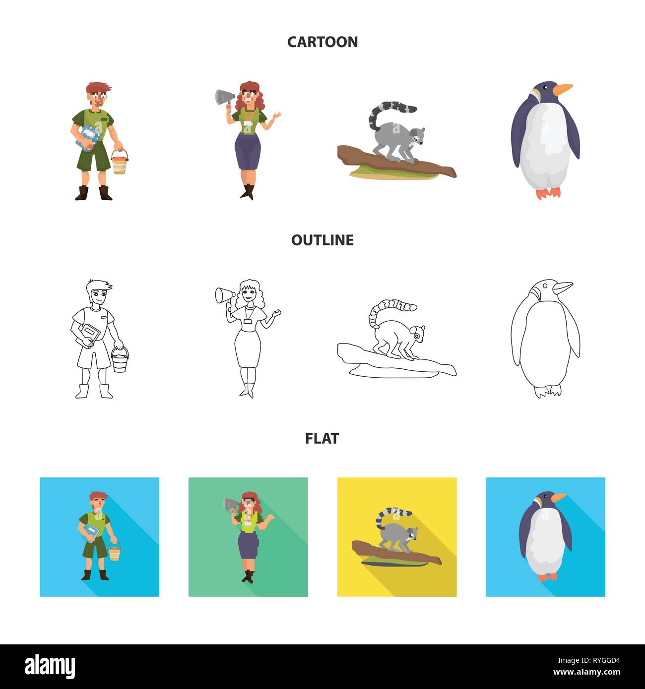 Safari guide woman Stock Vector Images - Alamy