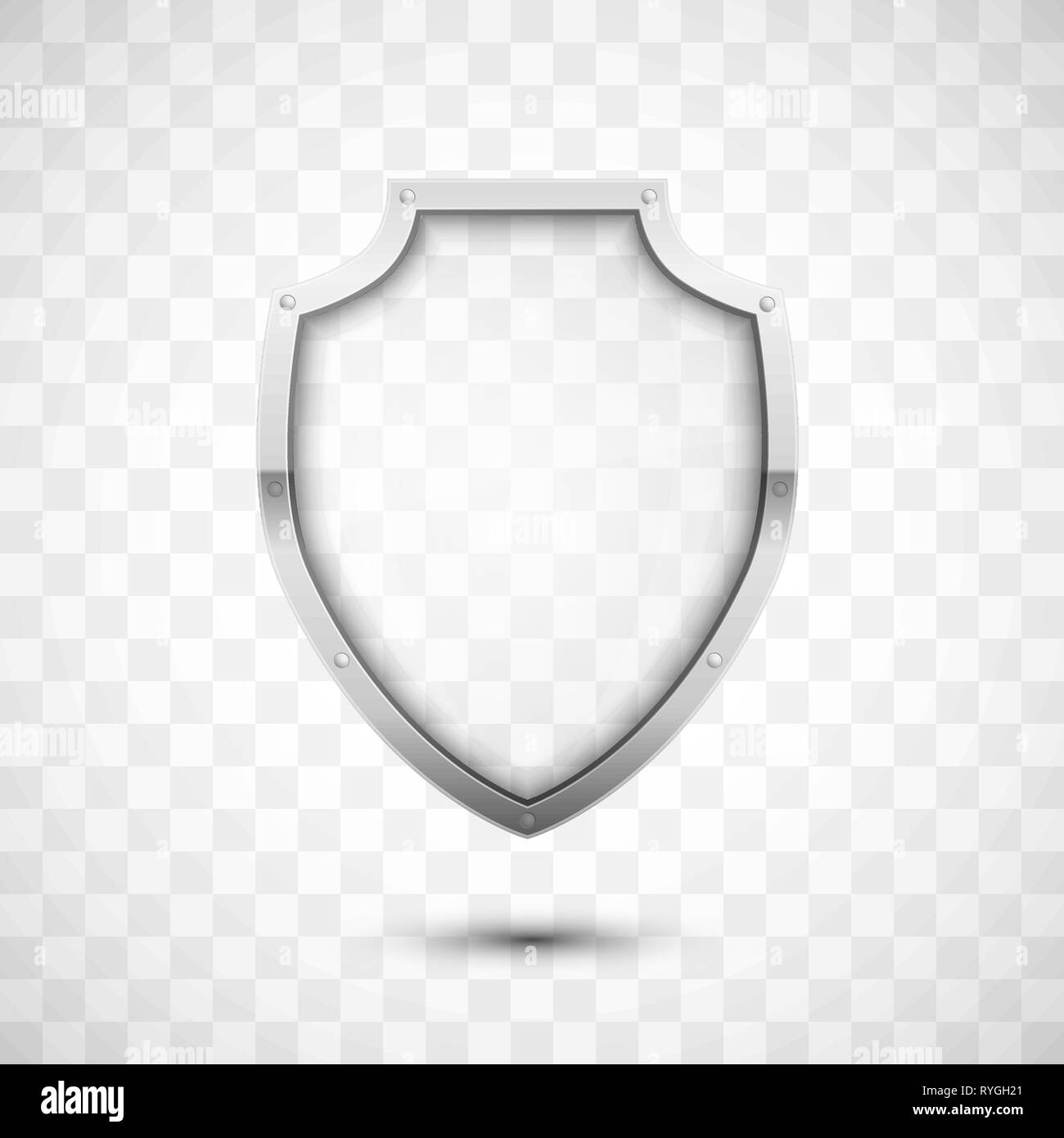 Glass Transparent Shield Stock Vector Image & Art - Alamy