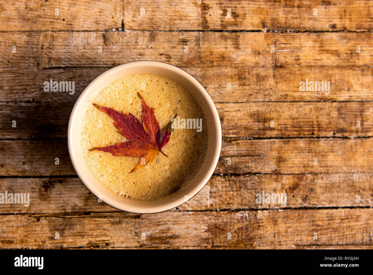 Leaf top view hi-res stock photography and images - Alamy