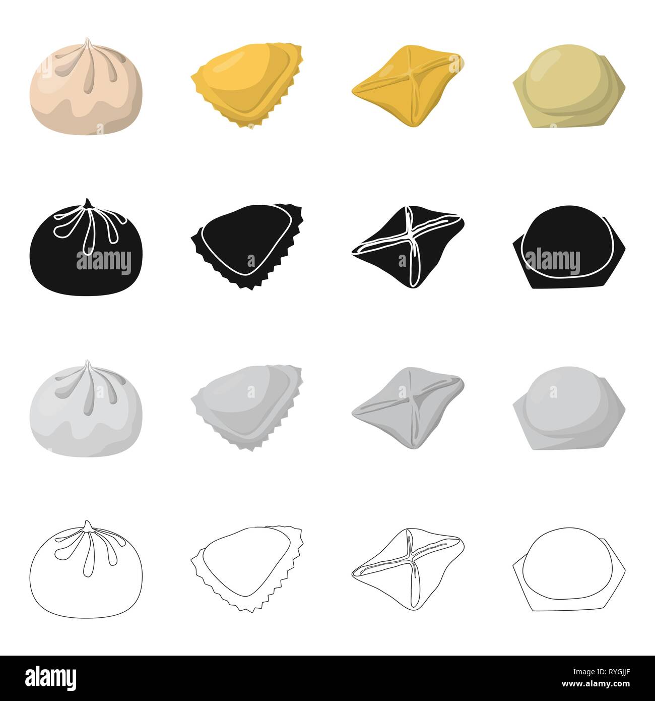 Vector design of products and cooking logo. Set of products and ...