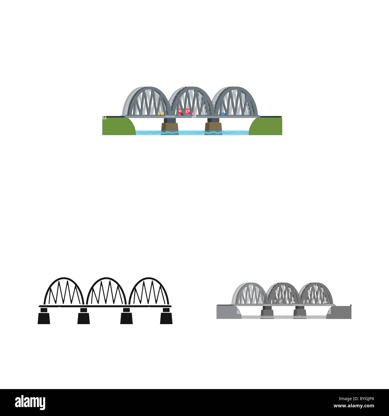 Vector illustration of connection and design symbol. Collection of ...