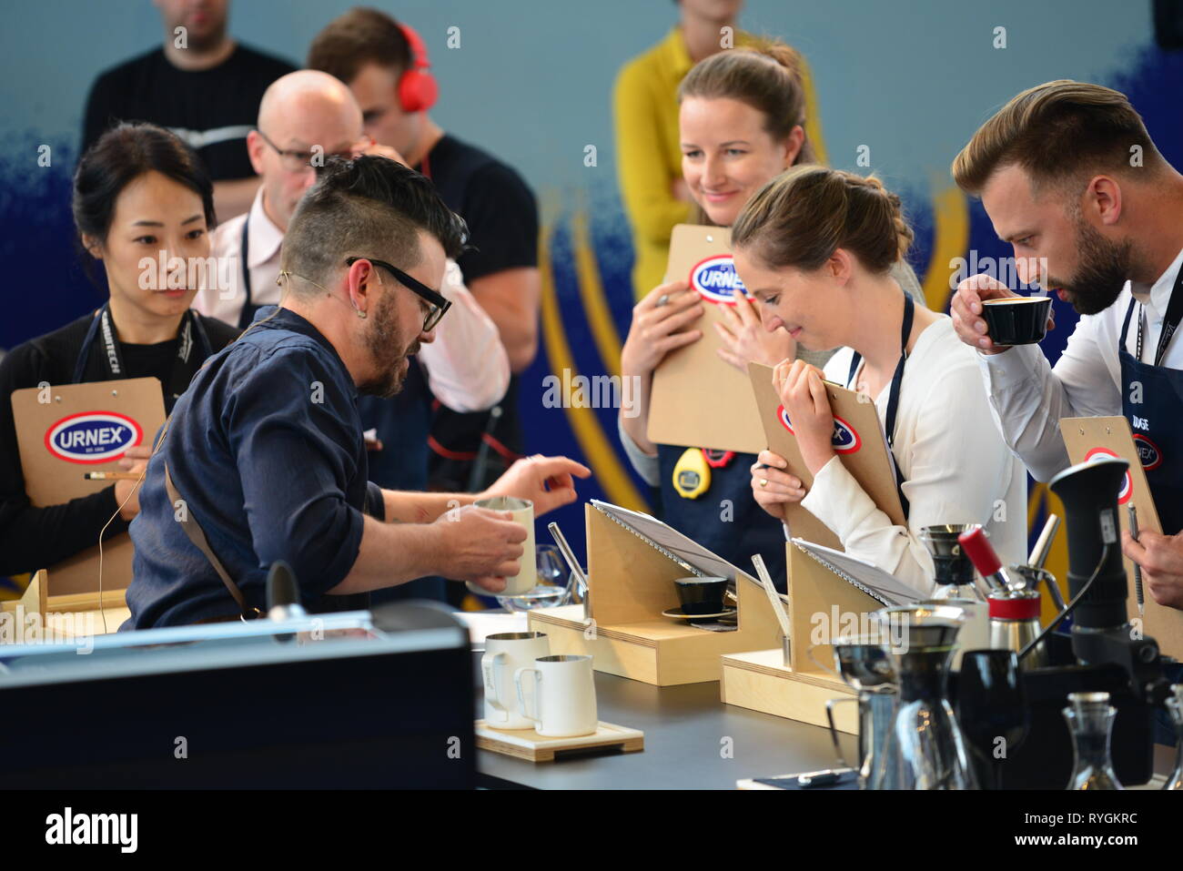 Moment of the World Barista Championship, coffeemakers professional ...
