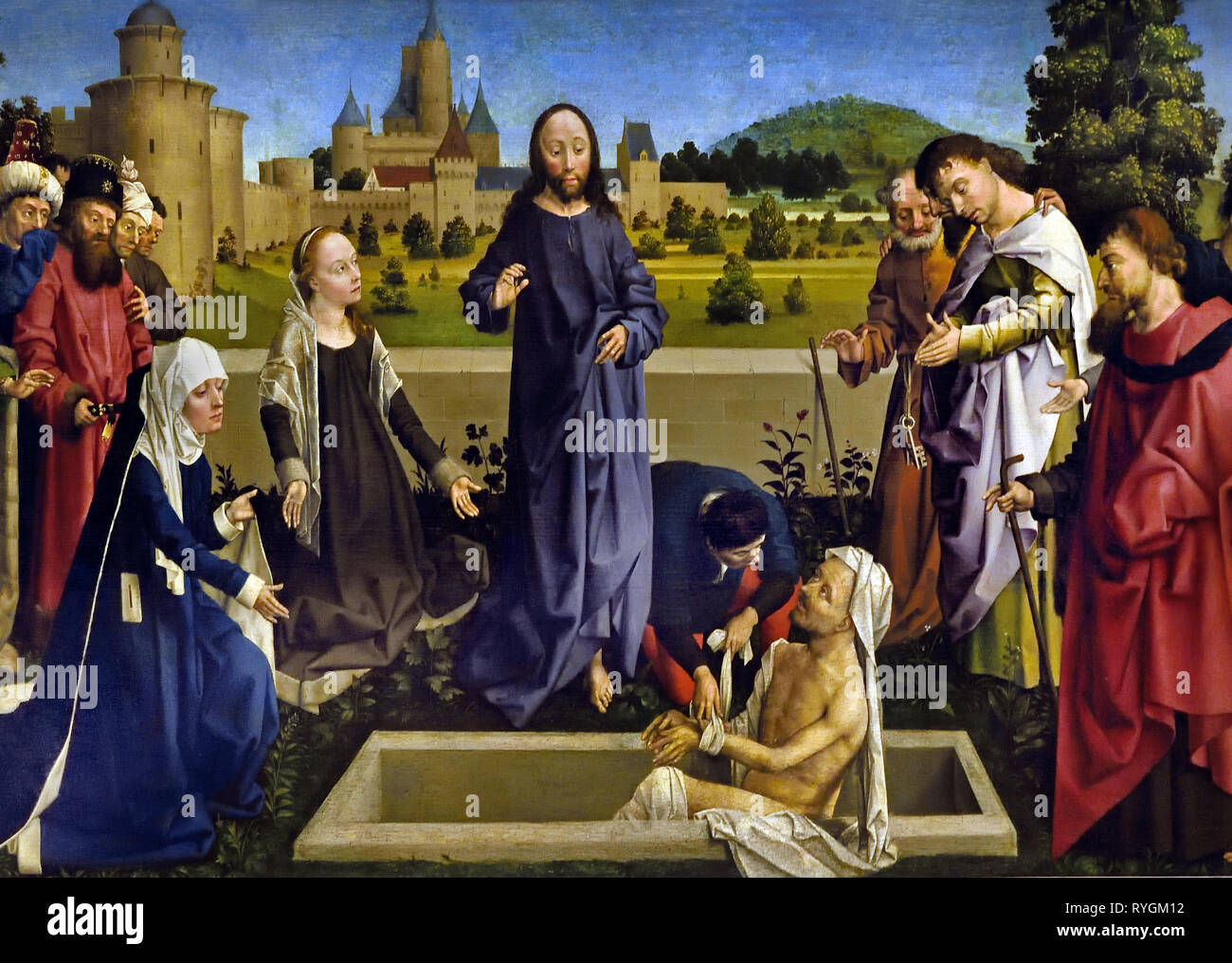 Lazarus painting medieval hi-res stock photography and images - Alamy