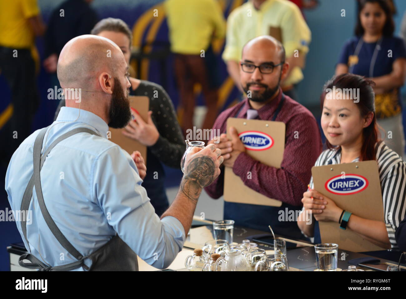 Moment of the World Barista Championship, coffeemakers professional ...