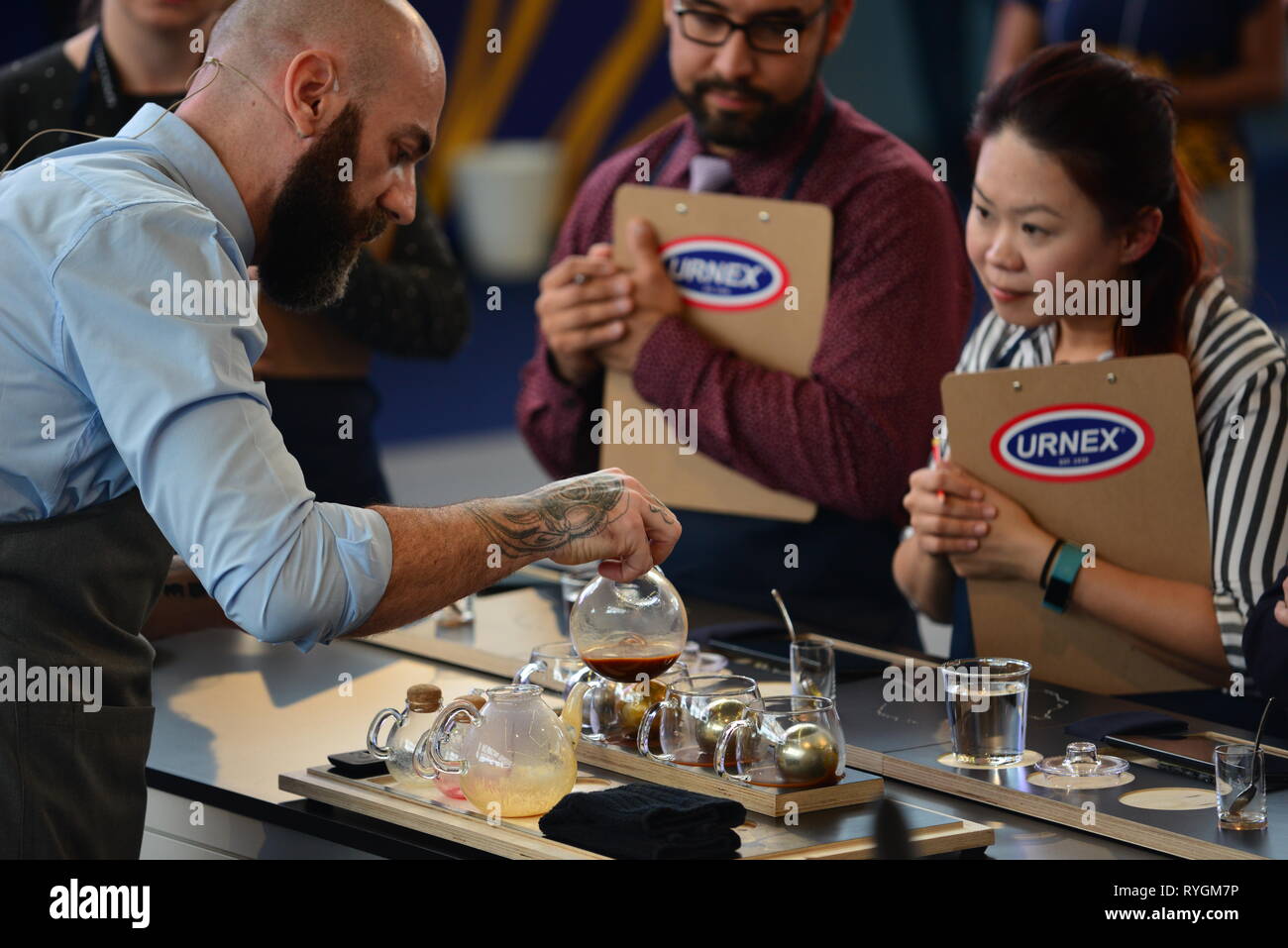 Moment of the World Barista Championship, coffeemakers professional ...