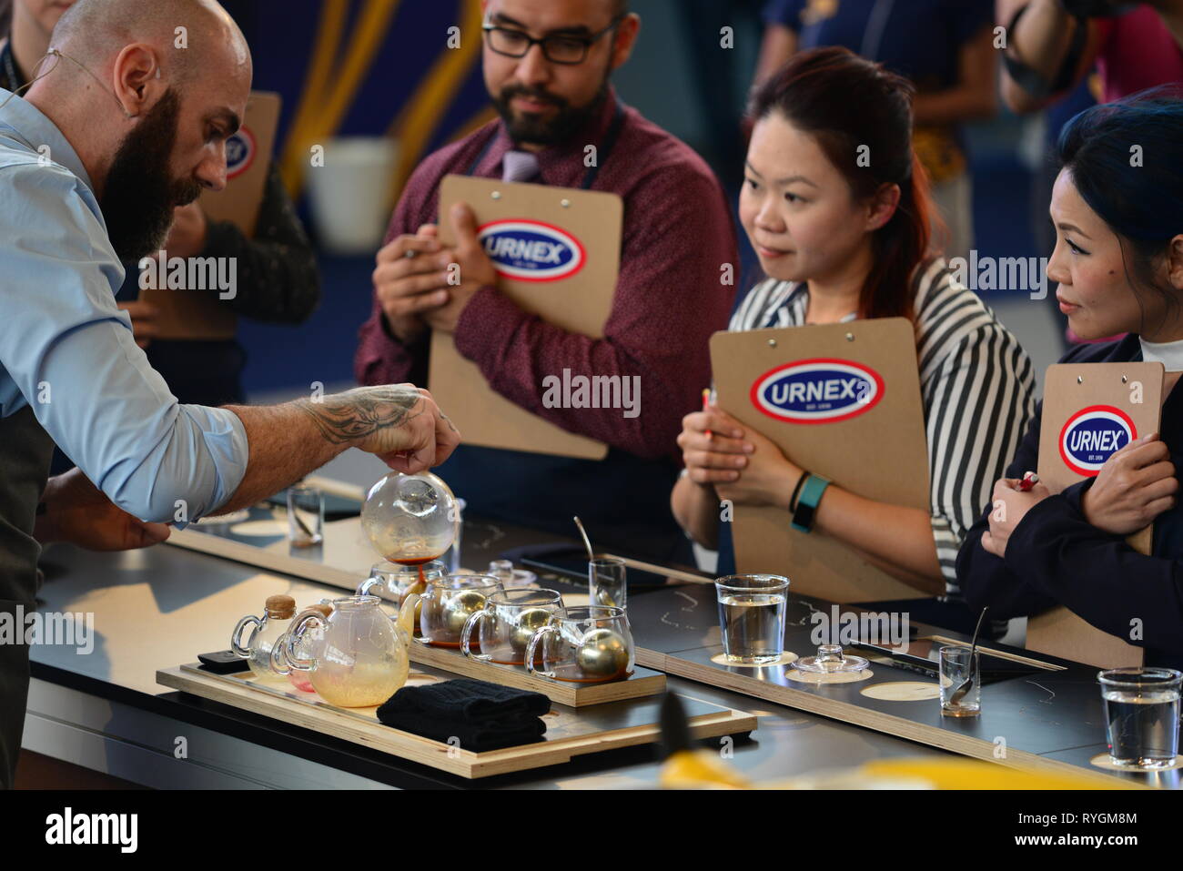 Moment of the World Barista Championship, coffeemakers professional ...