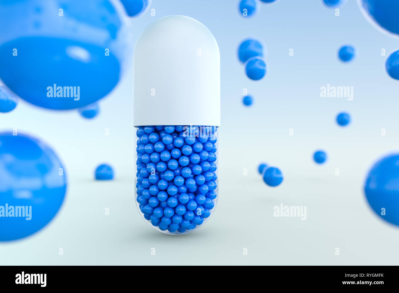 Medical pills capsules granules hi-res stock photography and images - Alamy