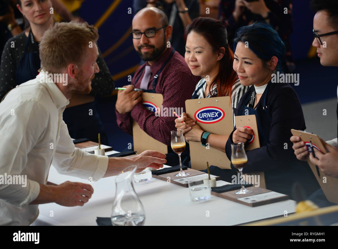 Moment of the World Barista Championship, coffeemakers professional ...