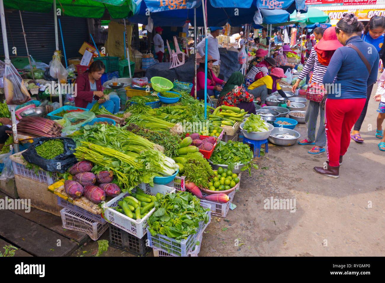 Market, Koh Kong, Cambodia, Asia Stock Photo - Alamy
