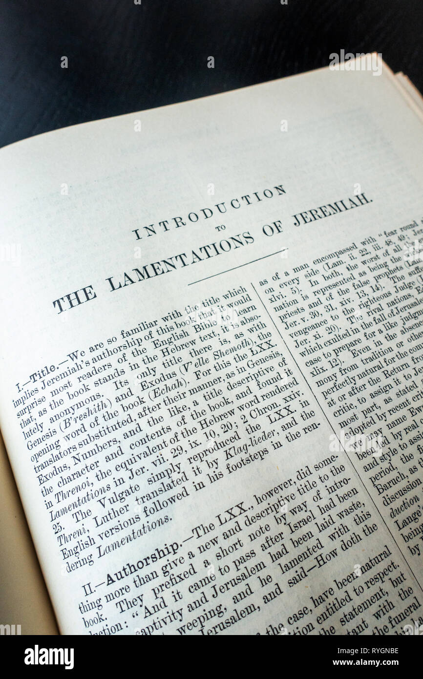 Book of lamentations hi-res stock photography and images - Alamy