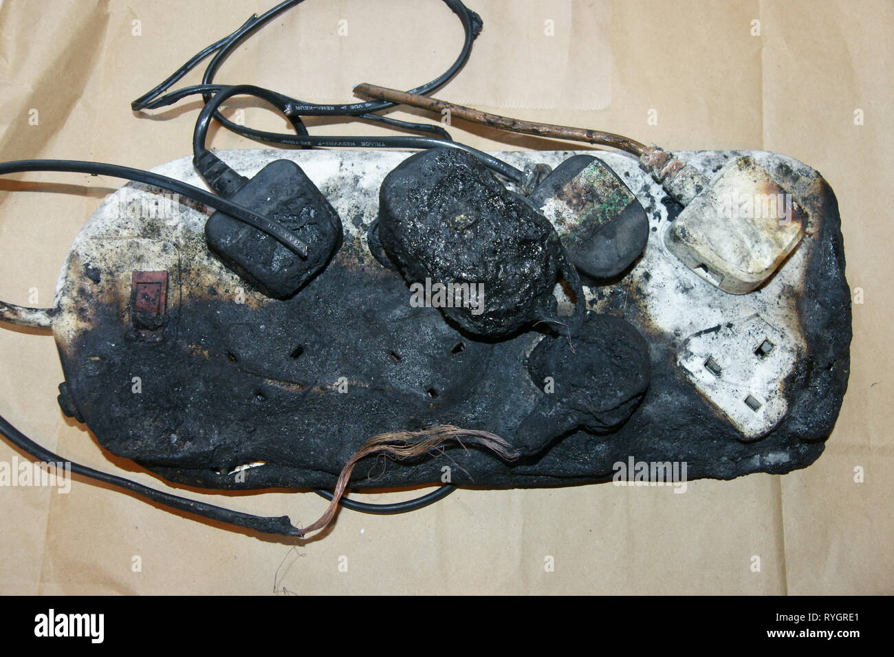 Burning wires home hi-res stock photography and images - Alamy