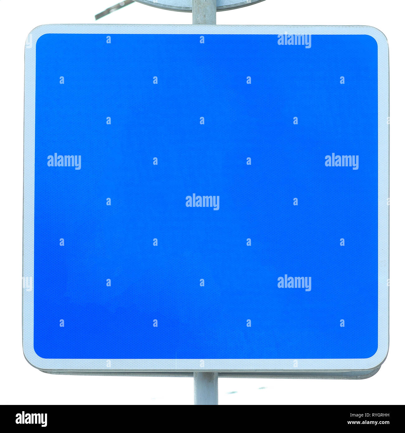 blank blue road sign with place for text Stock Photo - Alamy