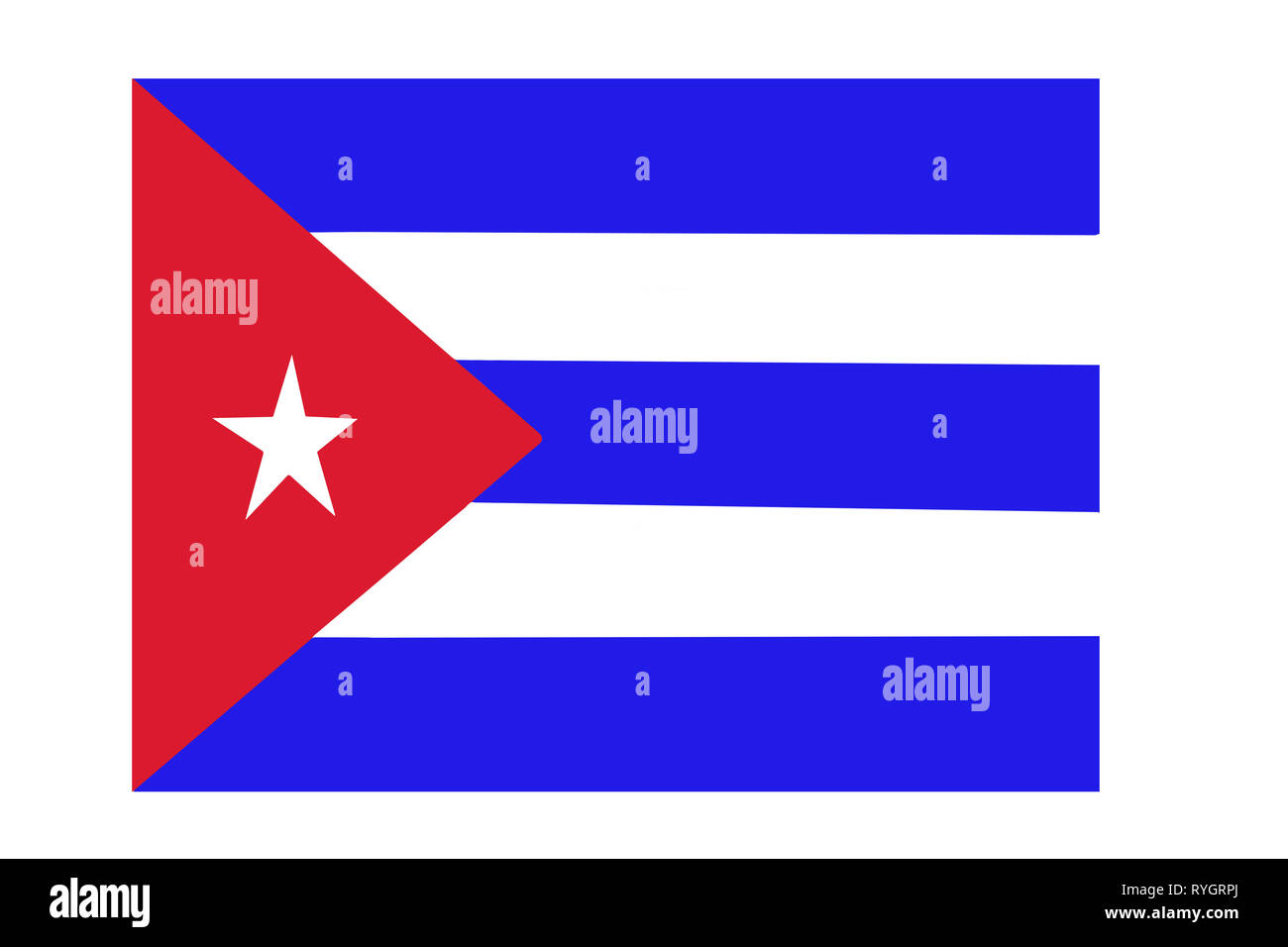 Fabric texture flag of Cuba red star Stock Photo - Alamy