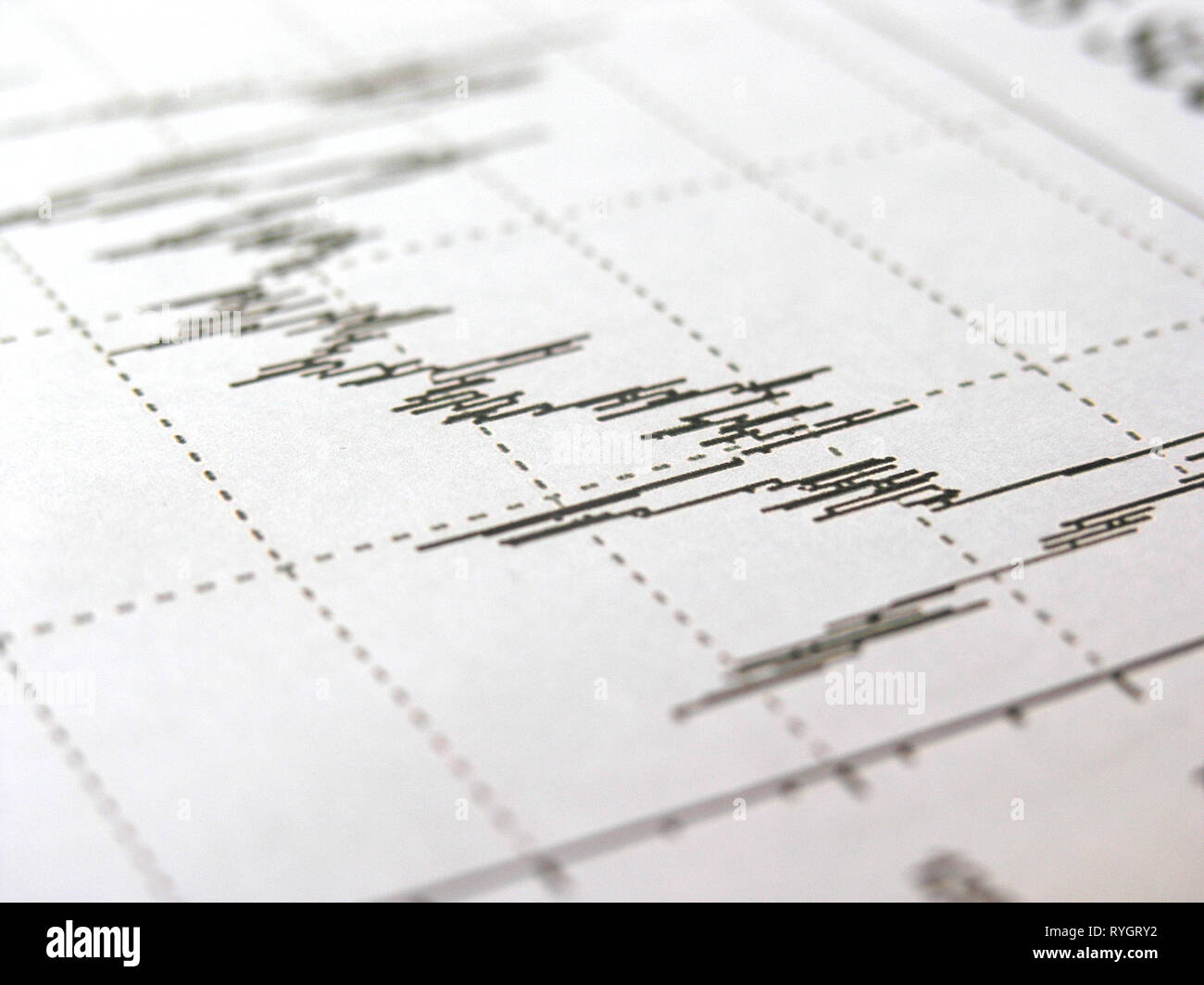 Concept image of data collection and statistical work:the business ...