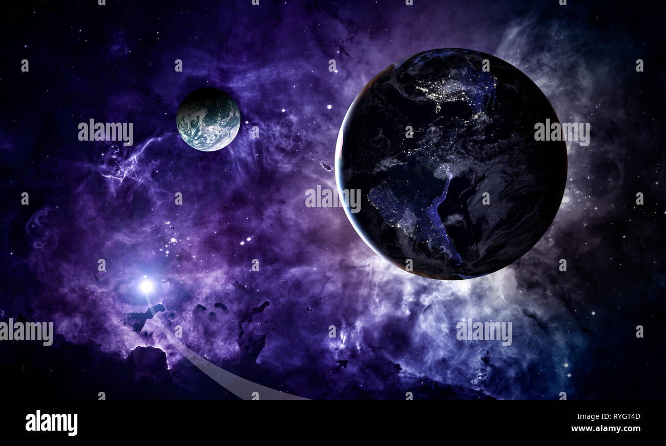 Planet Earth. Earth in the endless stellar space Stock Photo - Alamy